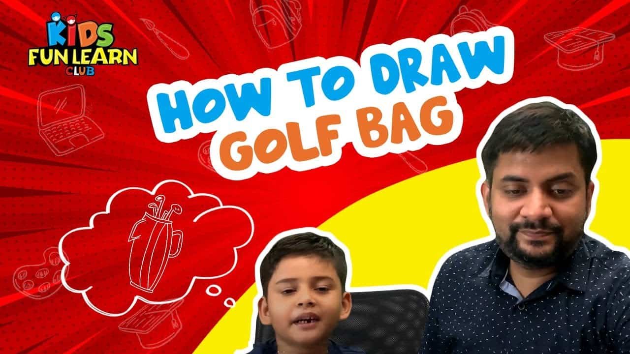 How to Draw easy Golf Bag step by step for Kids| Drawing Tutorials for ...